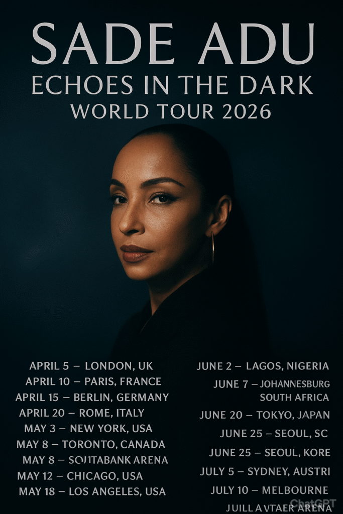 Sade Adu finally announces 2026 Tour and Cities to promote her Album ...