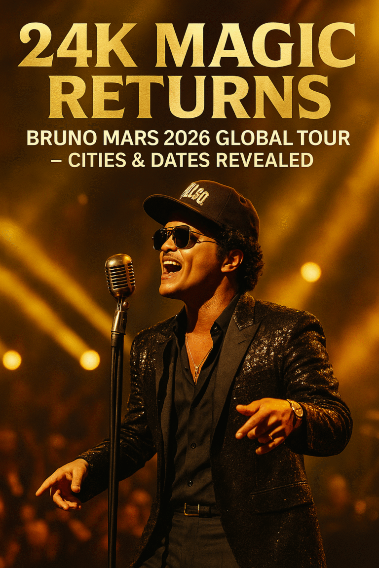 24K Magic Returns: Bruno Mars Announces Explosive 2026 Global Tour ...